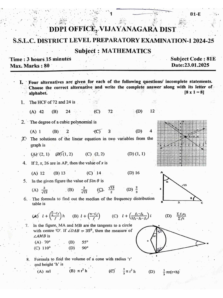 Vijayanagar District Level Preparatory | PDF