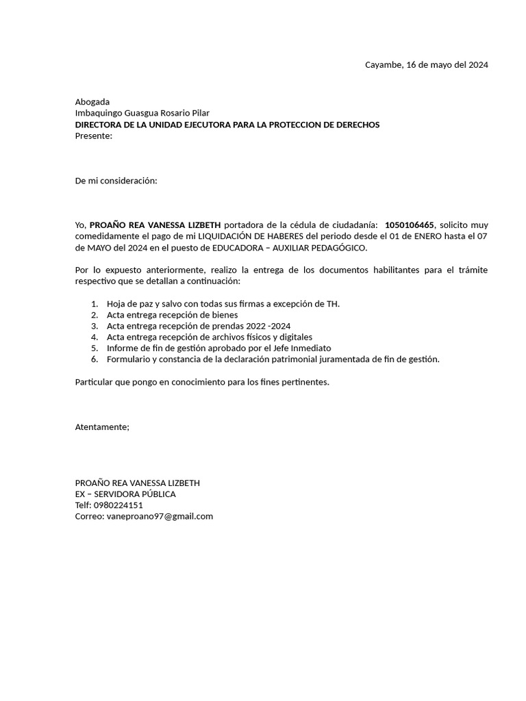 MODELO DE OFICIO PARA ENTREGA DE DOCUMENTOS | PDF