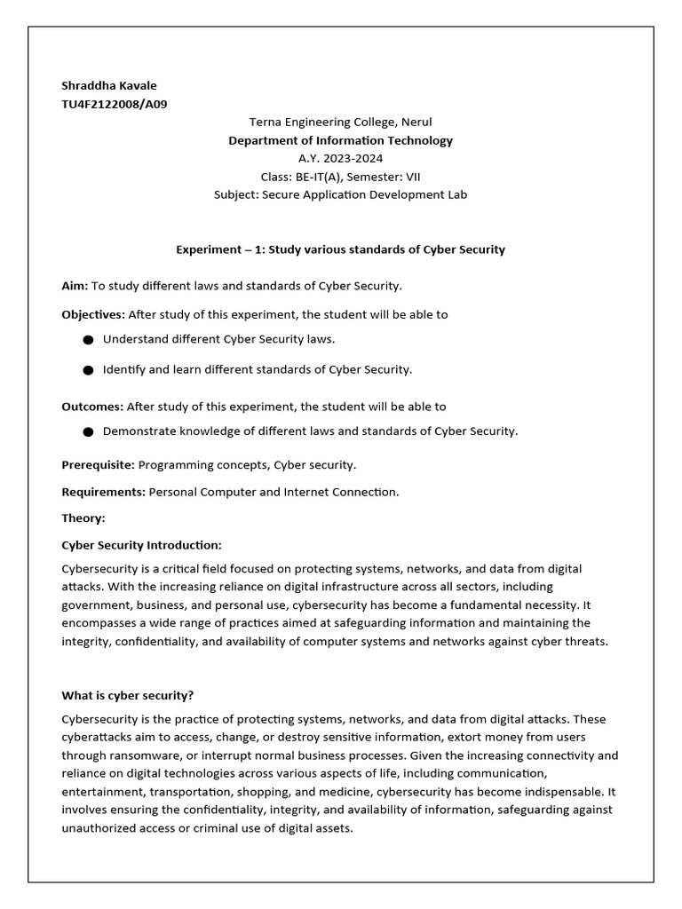 Exp1_A09_SAD | PDF | Security | Computer Security