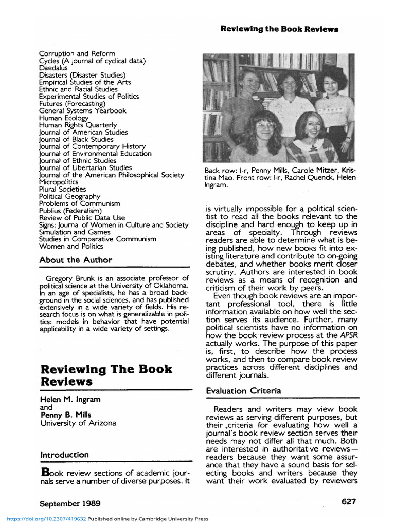 Reviewing The Book Reviews | PDF | Political Science | Science
