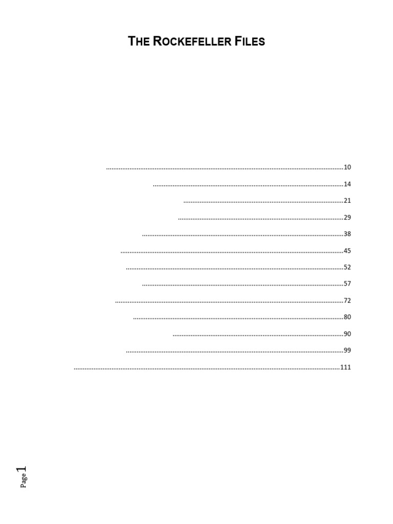 The Rockefeller's File by Gary Allen | PDF | Standard Oil | Exxon Mobil