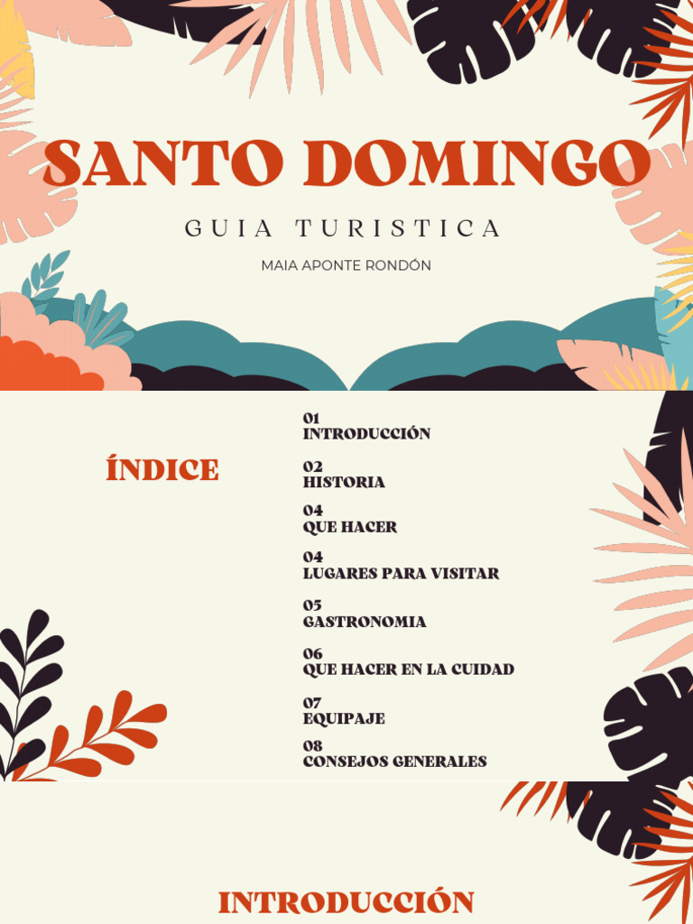 Guía turística de Santo Domingo | PDF | República Dominicana | Cocina