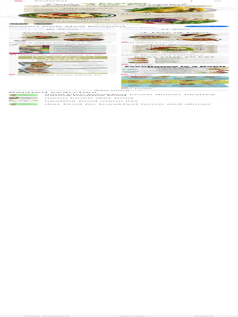 Healthy Diet Menu Breakfast Lunch Dinner - Google Search | PDF
