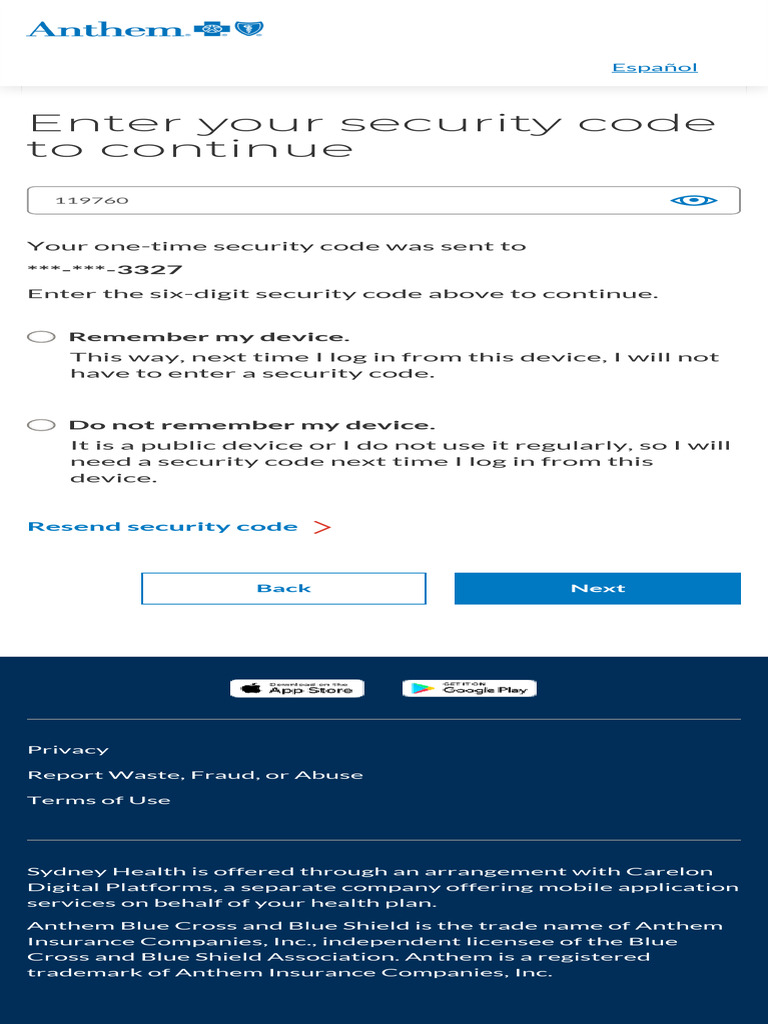 Enter Your Security Code for Login | PDF
