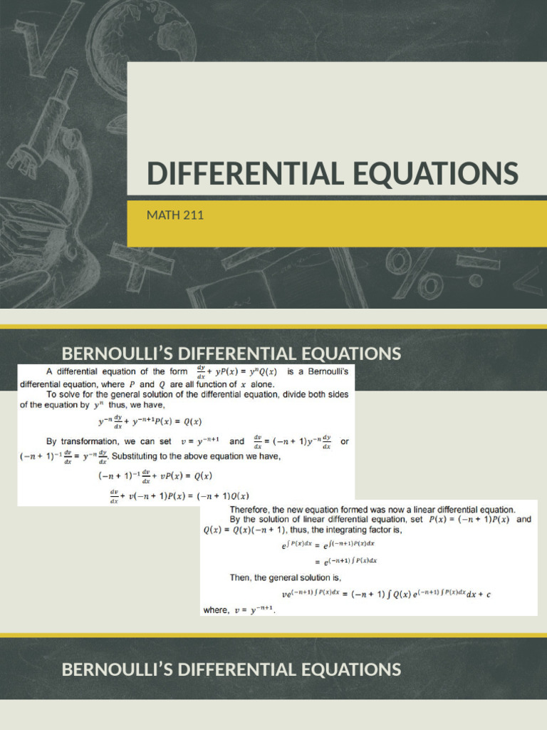 Module-7-Bernoullis-D.E. | PDF
