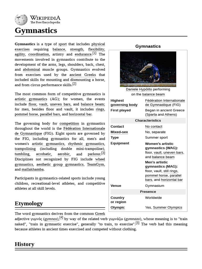 Gymnastics | PDF | Gymnastics | Athletic Sports