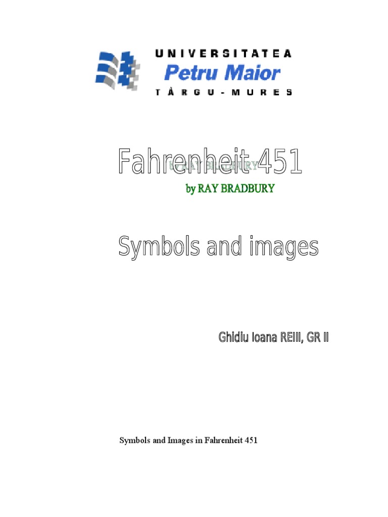 Symbols and Images in Fahrenheit 451 | PDF