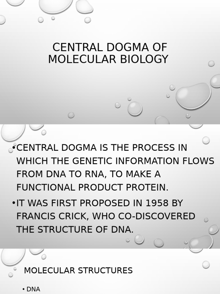 Central Dogma of Molecular Biology | PDF | Rna | Dna
