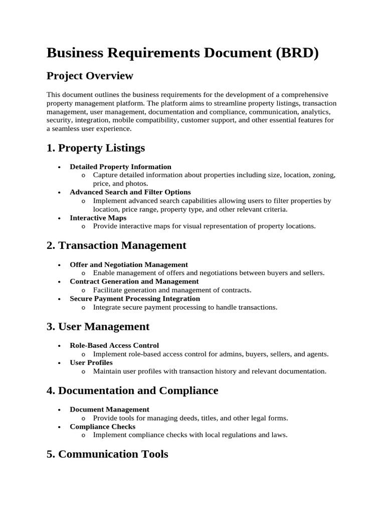 Business Requirements Document | PDF | Enterprise Resource Planning ...