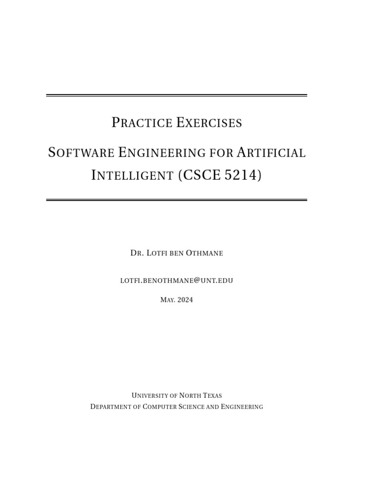 AI Software Engineering Exercises | PDF | Machine Learning | Virtual Machine