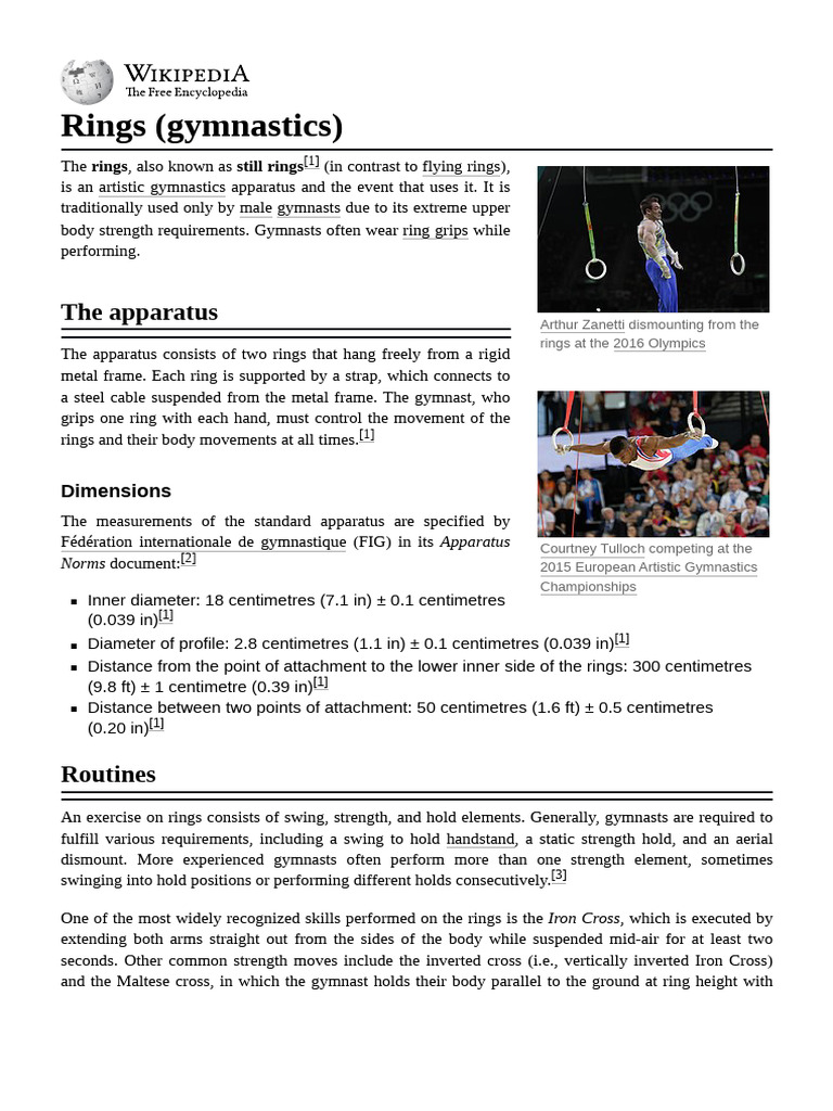Rings_(gymnastics) | PDF | Gymnastics