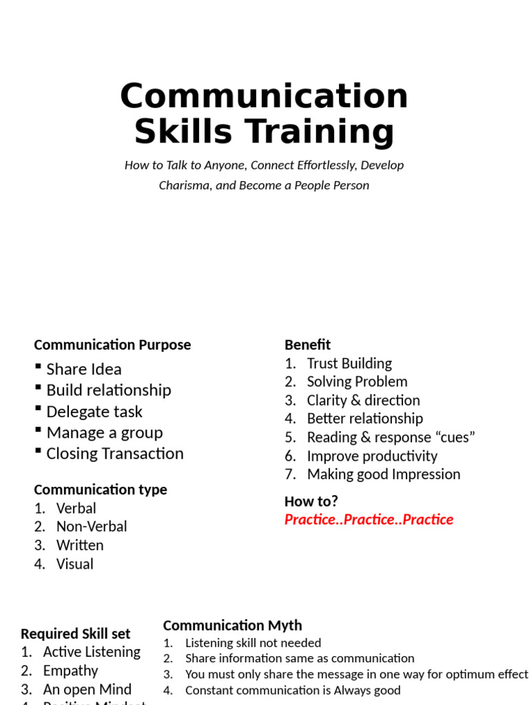 Communication Skills Training | PDF