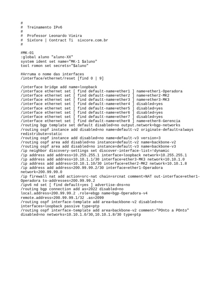 IPv6 Training Configuration Guide | PDF