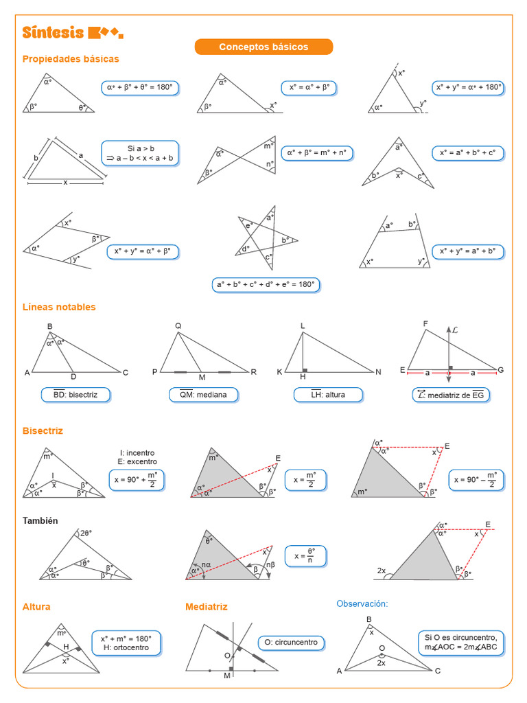 Triángulos Formula | PDF | Geometría Elemental | Geometría del plano euclidiano