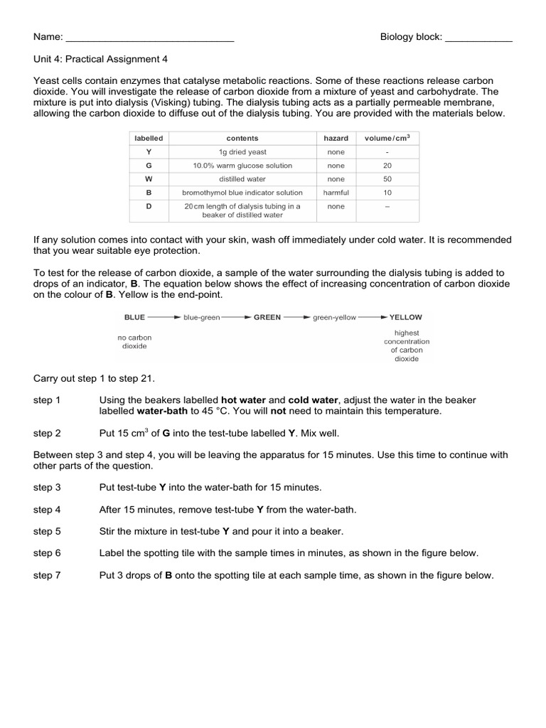9700 Biology Practical Assignment 24 | PDF | Biology | Carbon Dioxide