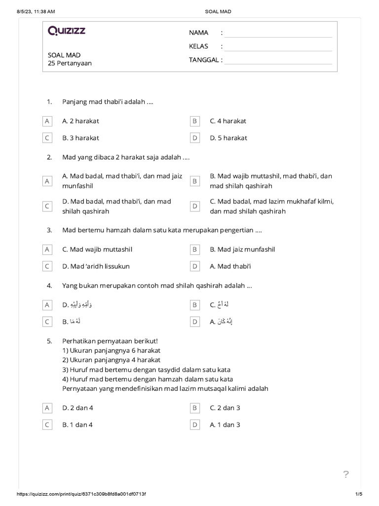 Soal Mad | PDF