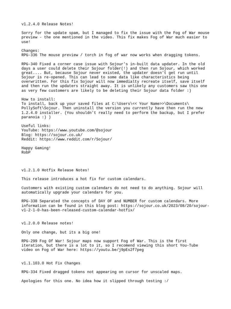 Sojour 1.2.4.0 Release Notes | PDF | System Software | Software Engineering