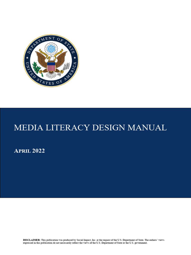 Media Literacy Design Manual 2022 | PDF | Cognition