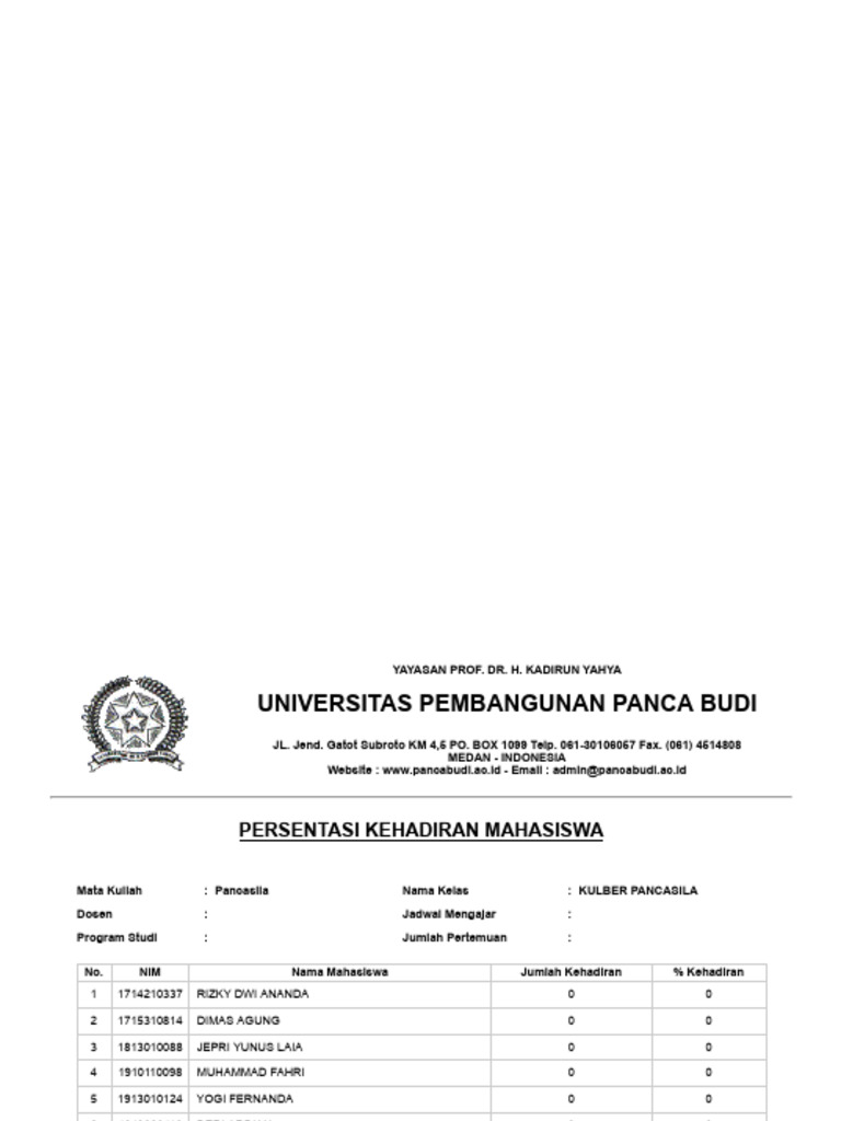 KFMgcuQTRkOlsOA7T4Ug - Data Kelas Kulber 2023 | PDF