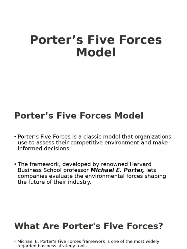 Porter’s Five Forces Model | PDF | Business | Business Economics