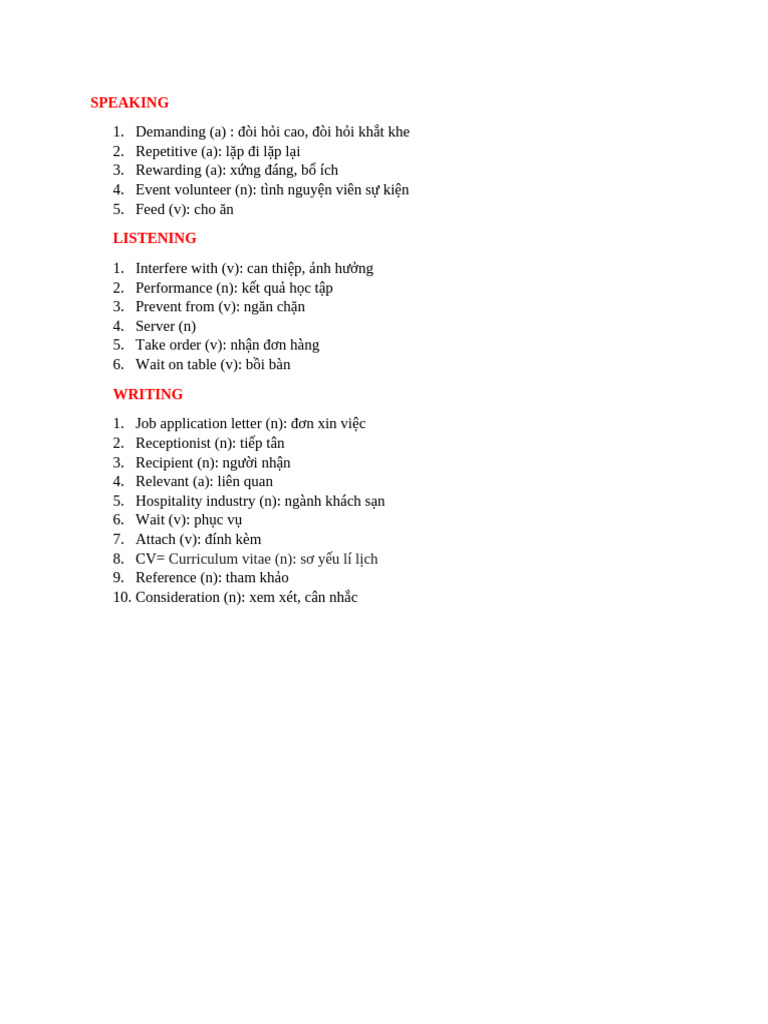 12-Unit 5 Speak, Lis,Wri | PDF