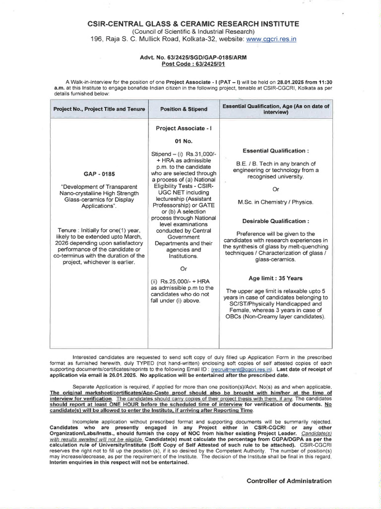 Advertisement (Post Code 63-2425-01) | PDF