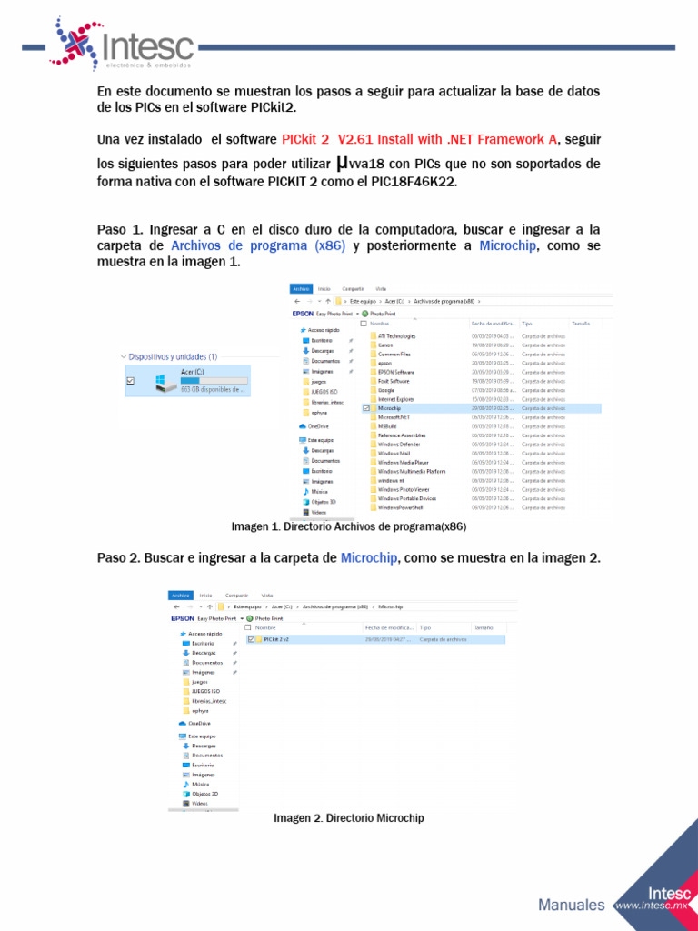 Actualización de PICs en PICkit 2 V2.61 | PDF