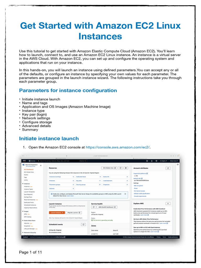 Get Started With Amazon EC2 Linux Instances | PDF | Ip Address | Internet