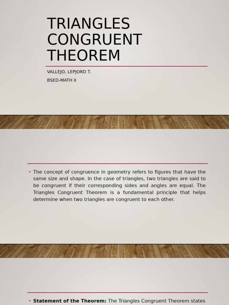 Triangle Congruence Theorems | PDF | Classical Geometry | Euclid