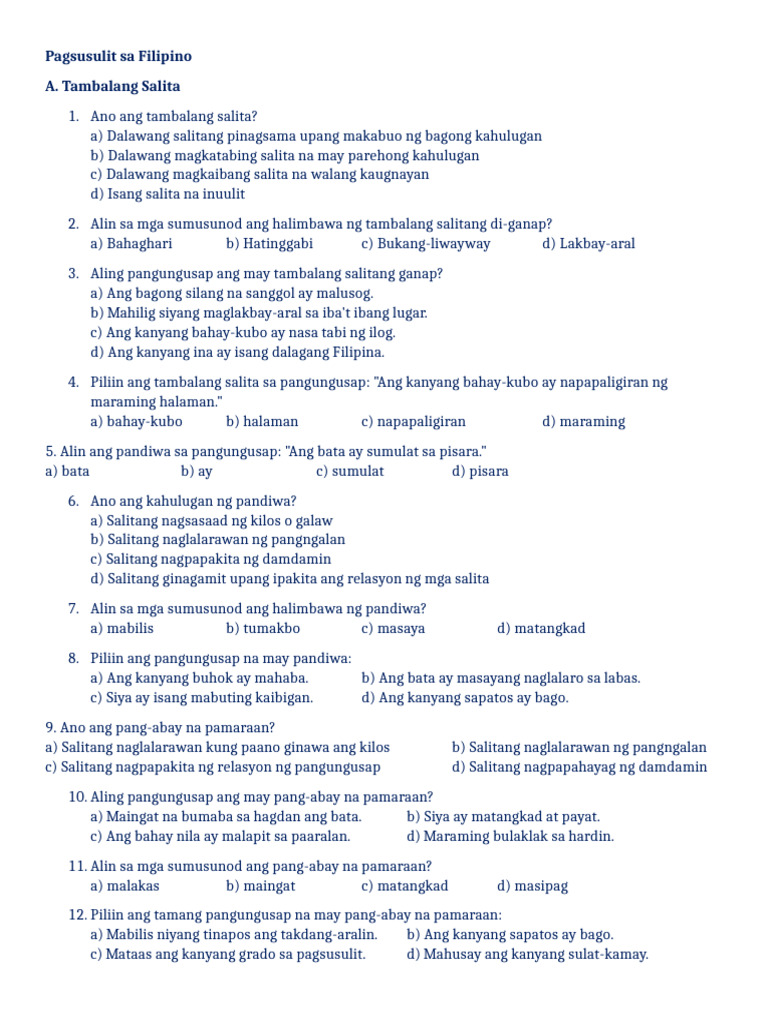 Filipino | PDF