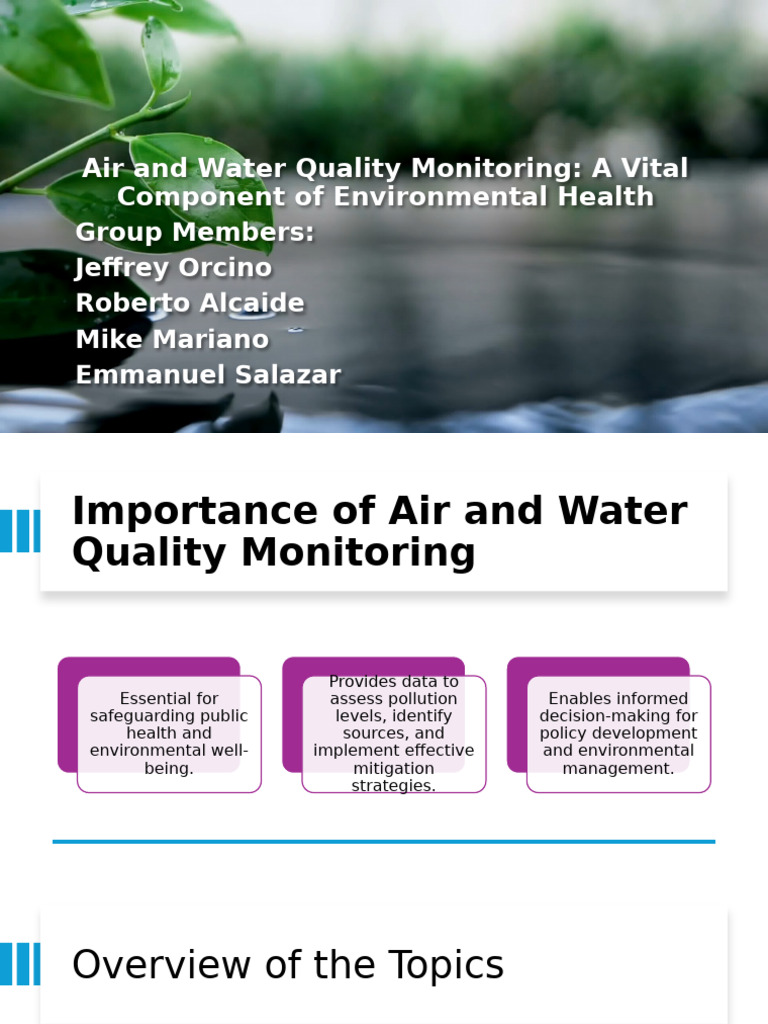 Air and Water Quality Monitoring Guide | PDF | Air Pollution | Earth ...