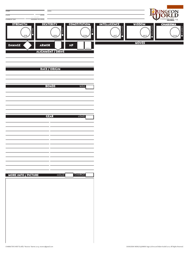 Character Sheet | PDF | Role Playing Games | Tabletop Games