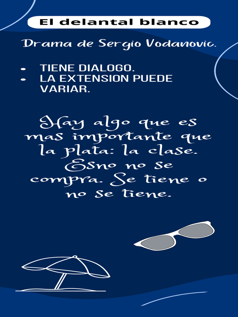 Análisis del drama "El delantal blanco" | PDF