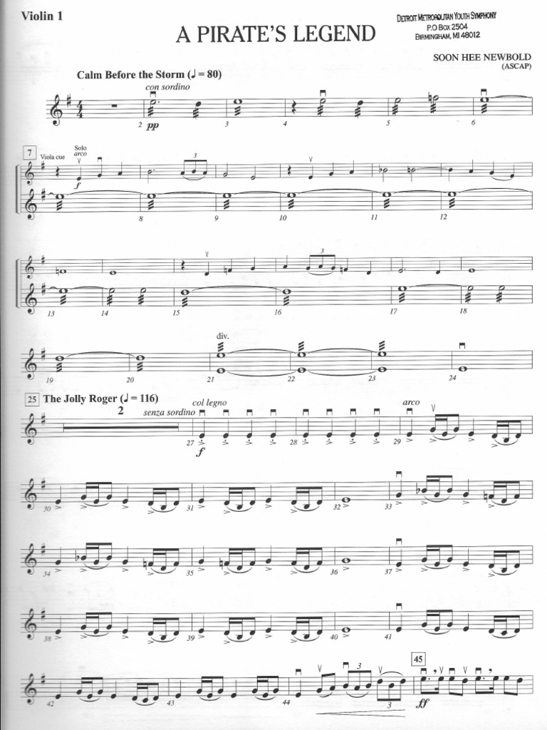 Violin 1 String Pirates Legend 1718 | PDF