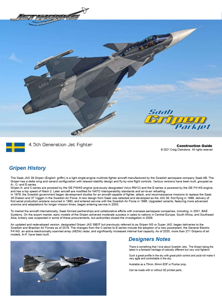 Gripen Build Guide - 2021 07 22 | PDF | Aviation | Aircraft