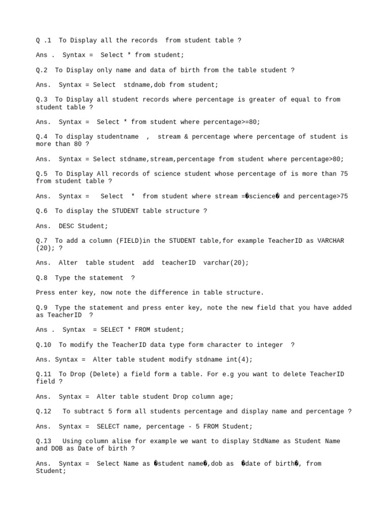 Sql All Lab activity and ans | PDF | Data Management | Databases