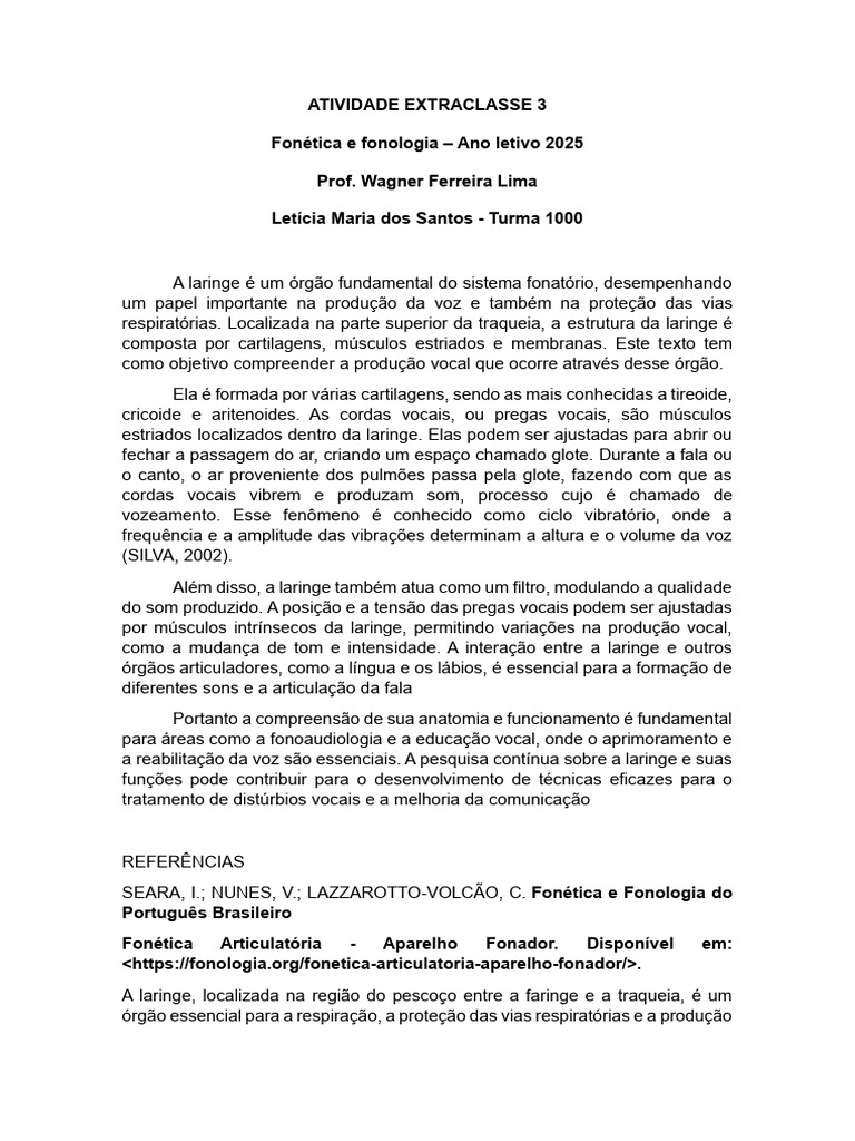 Anatomia e Função da Laringe na Voz | PDF | Voz humana | Laringe