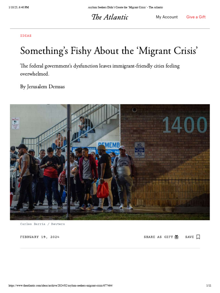 Asylum Seekers Didn't Create The Migrant Crisis' - The Atlantic ...