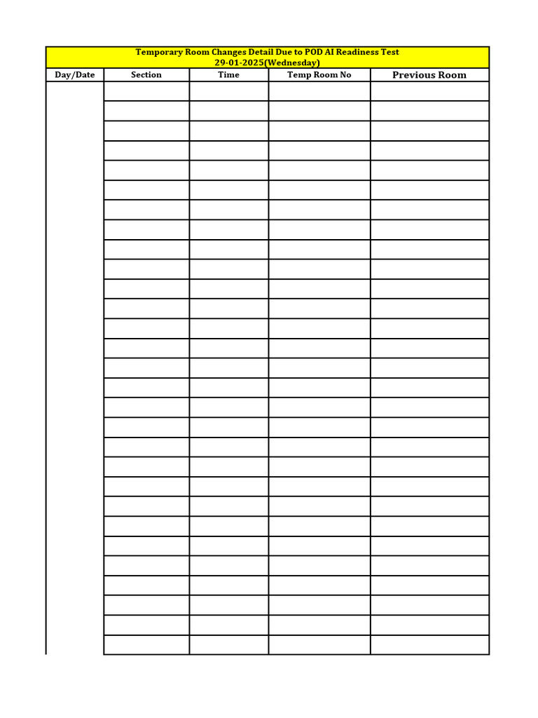 Schedule for ABIX-6 Room Usage | PDF