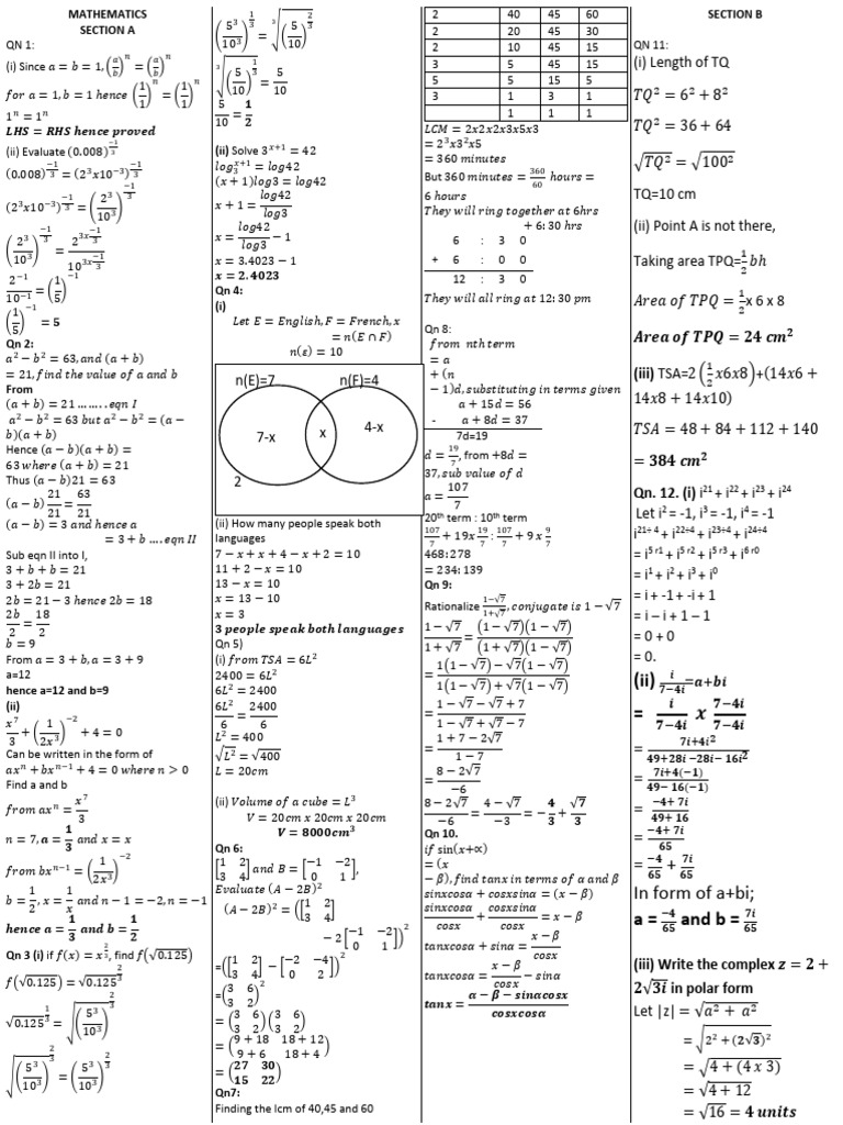 Mathematics Past Paper 2022 Answers | PDF | Mathematical Analysis ...