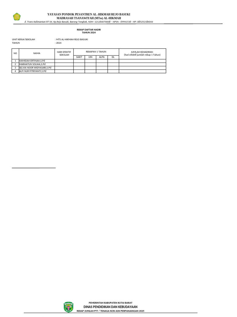 Rekap Perpanjangan PTT 2025 - 1 | PDF