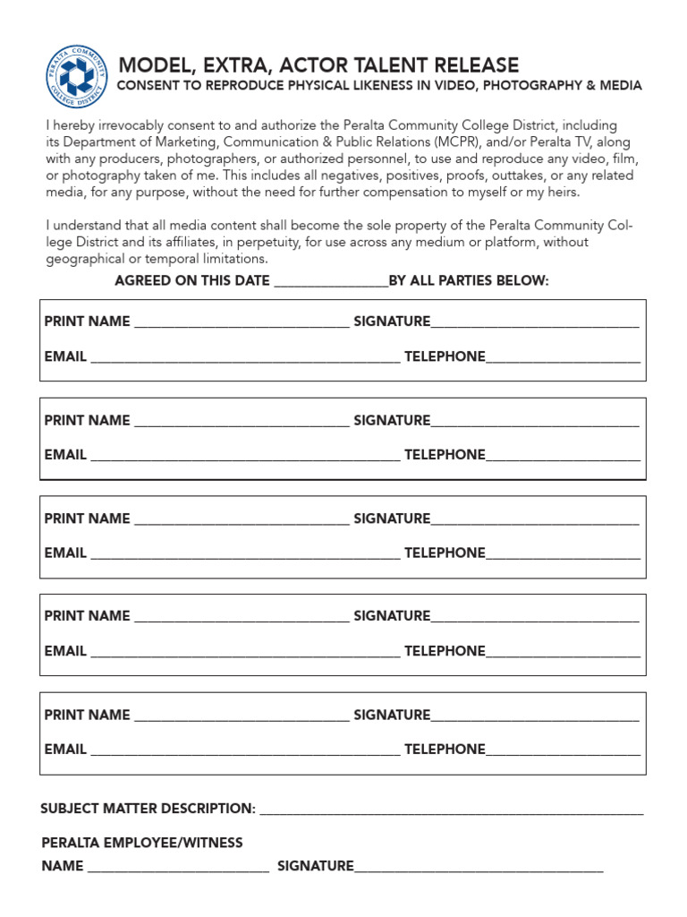 GroupModel_Release_Form (1) | PDF