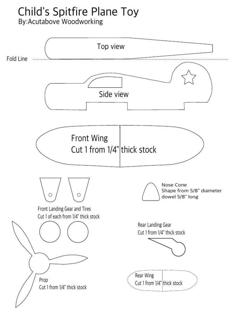 Spitfire Toy Plane Plans | PDF