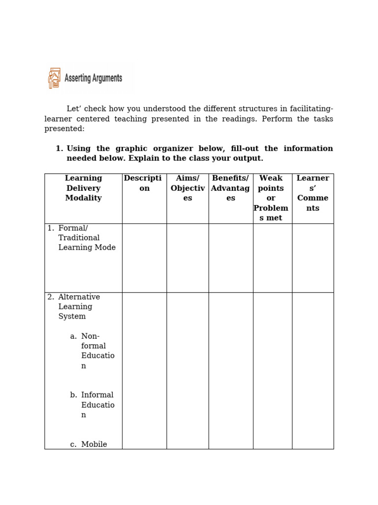 Faci-Unit 4 Lesson 10 Activity | PDF | Learning | Literacy