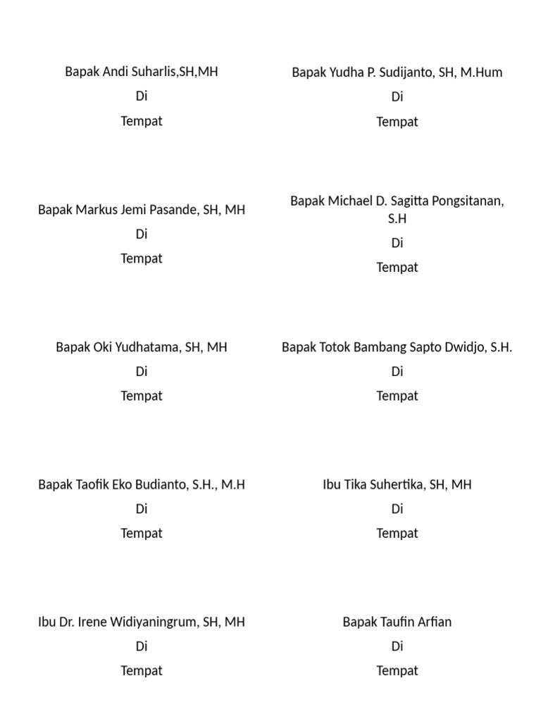 Label Undangan | PDF