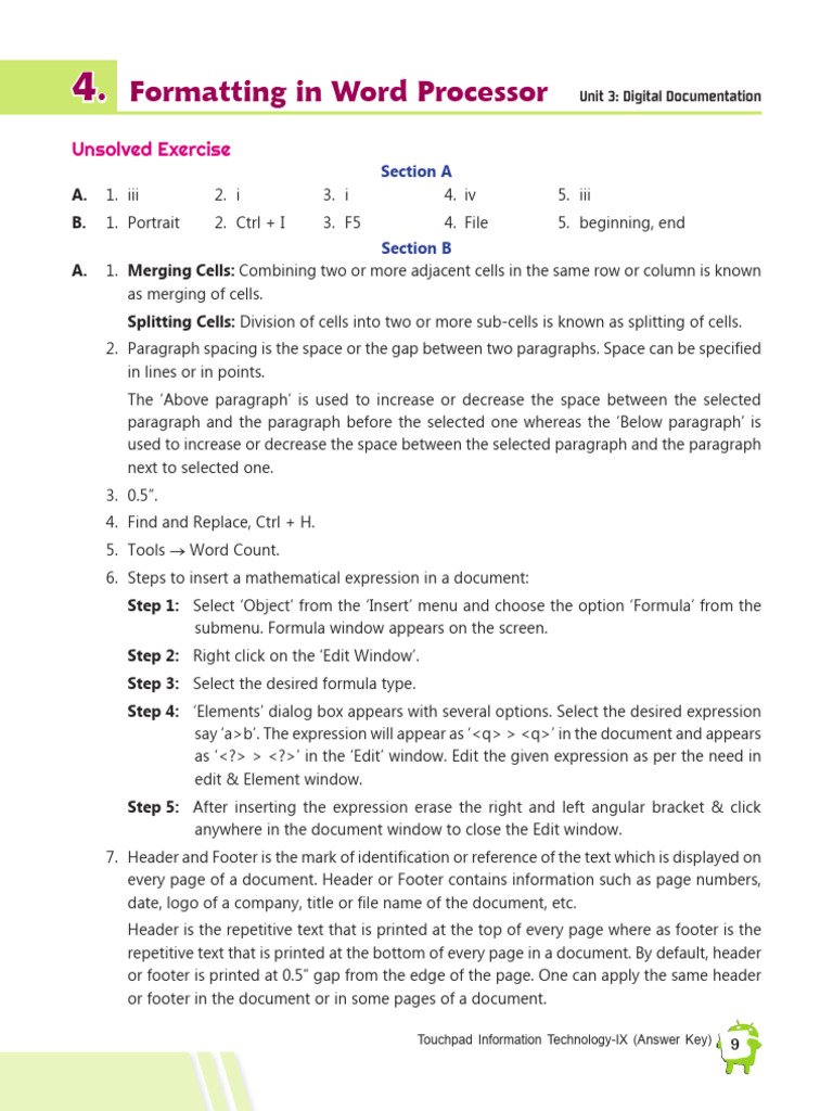 Formating Word To Excel Formatting | PDF | Spreadsheet | Formula