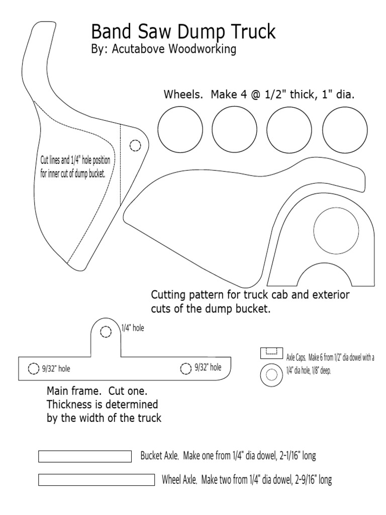 Band Saw Dump Truck Plans | PDF