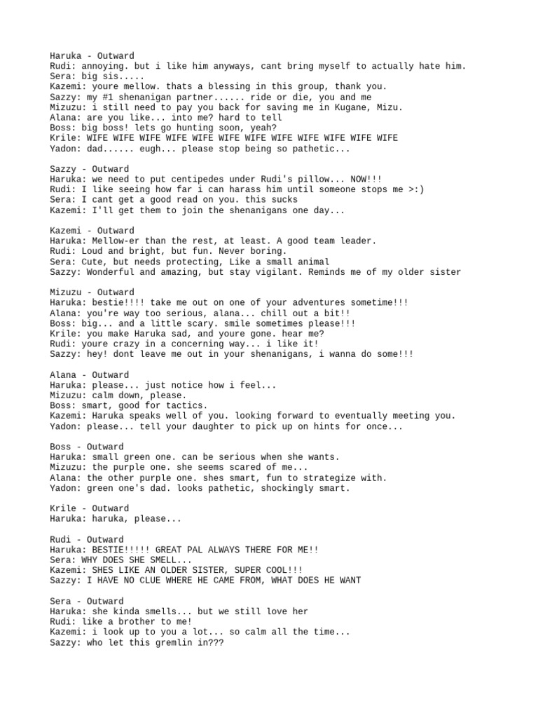 Relationship Chart | PDF