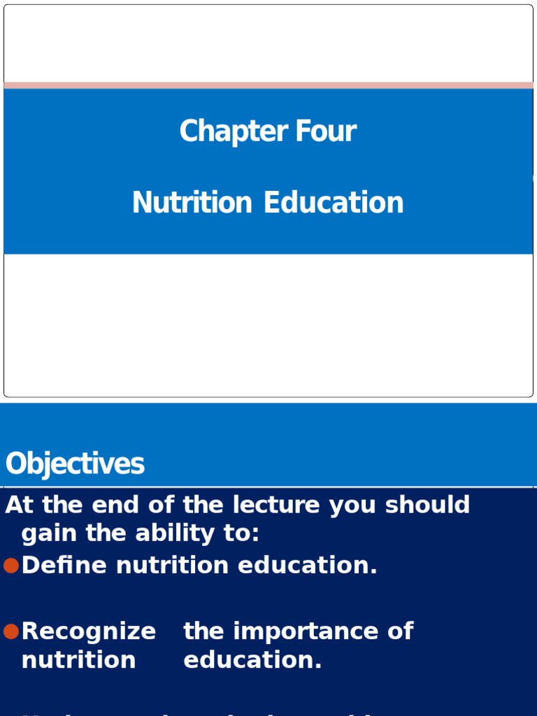 Nutrition Education Strategies and Goals | PDF | Nutrition | Diet ...