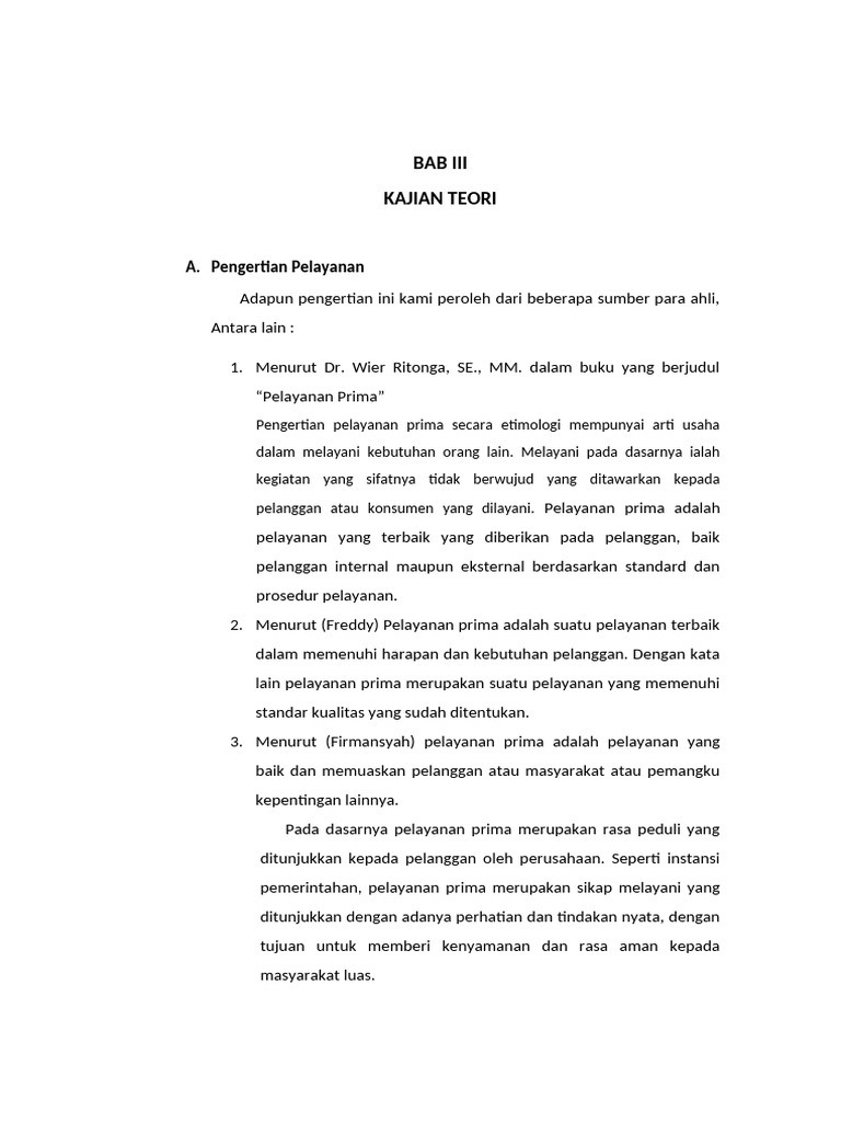 Definisi dan Konsep Pelayanan Prima | PDF
